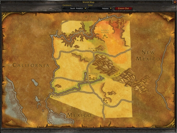 Fan Creates WoW Style U.S. State Maps - MMORPG.GG